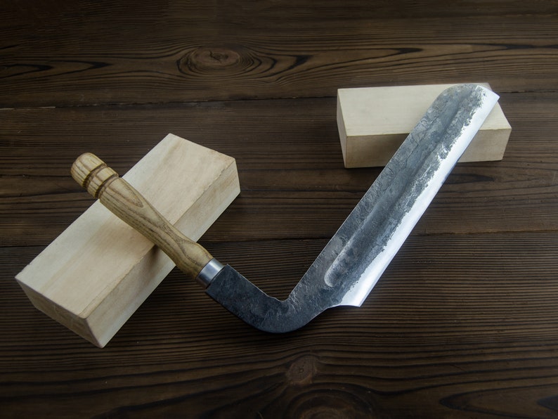 Hand-forged Splitting Froe With Wooden Handle. Blade 28cm. Carpentry ...