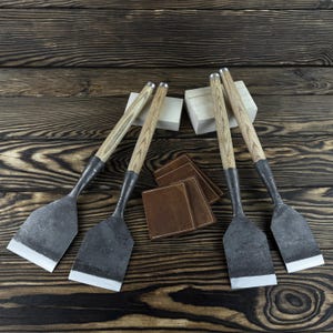 Hand-forged Slick Chisel Set 9 Pcs. Wood Carving Tools. 52100 Carbon ...