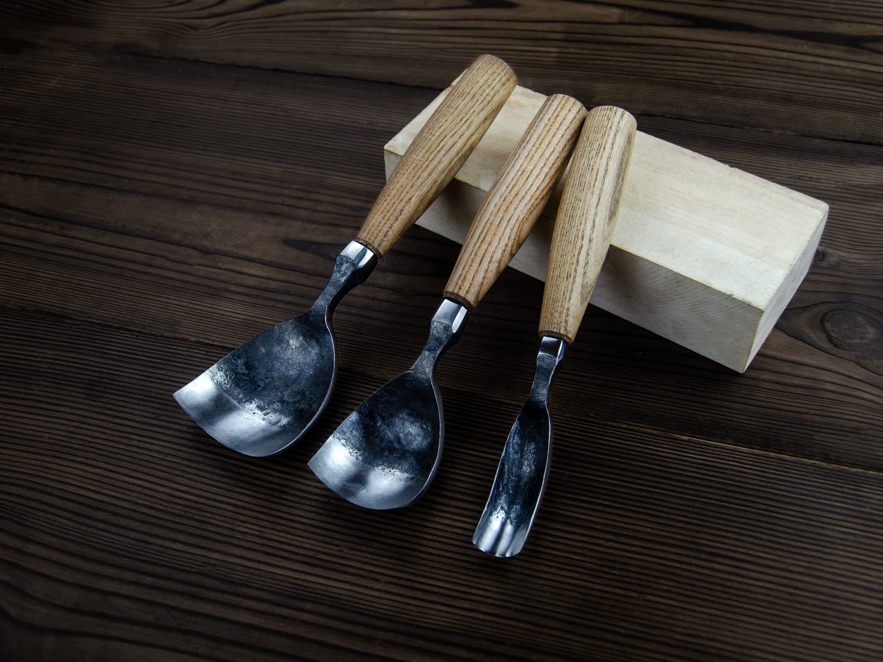 Hand Forged Bent Gouges. Spoon Carving Gouges. Wood Carving Tools. Bowl ...