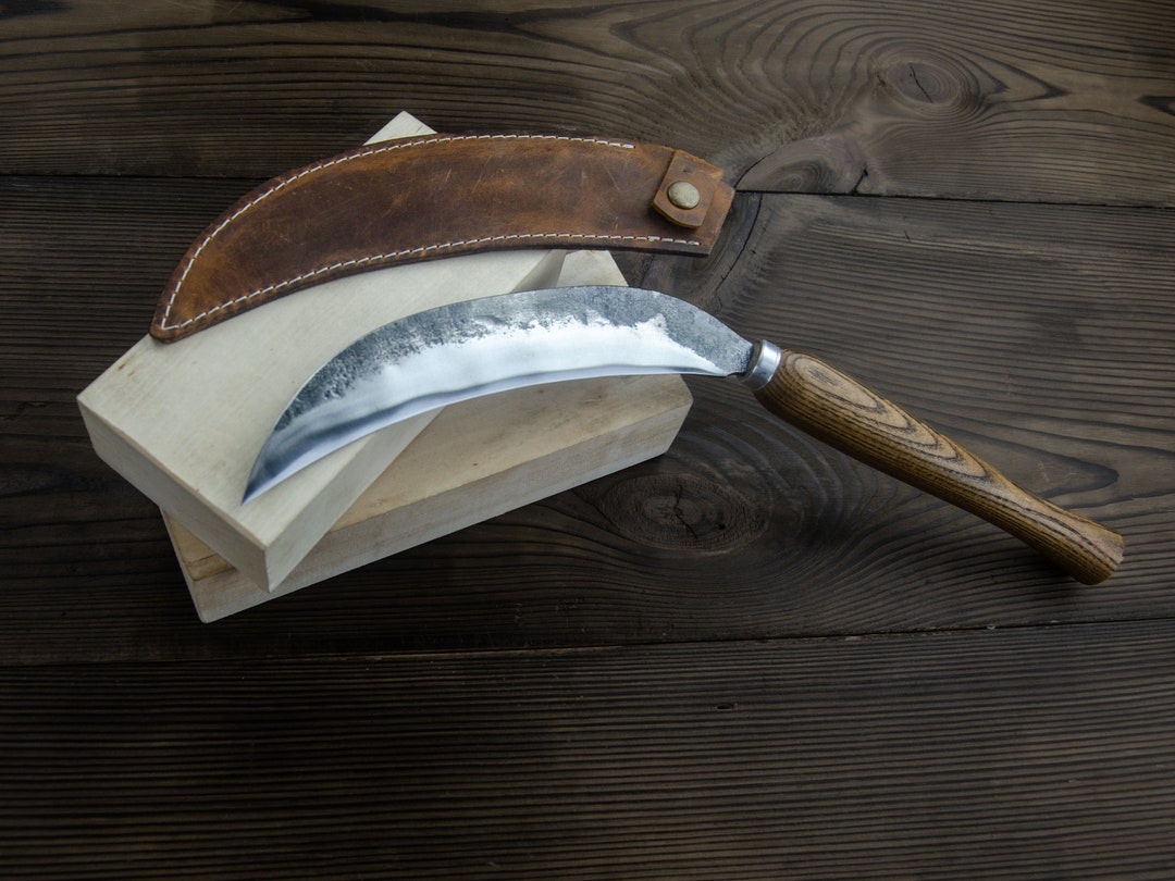 Forged Scythe. Gardening Tool. Hand Forged Small Sickle. Herb Knife ...