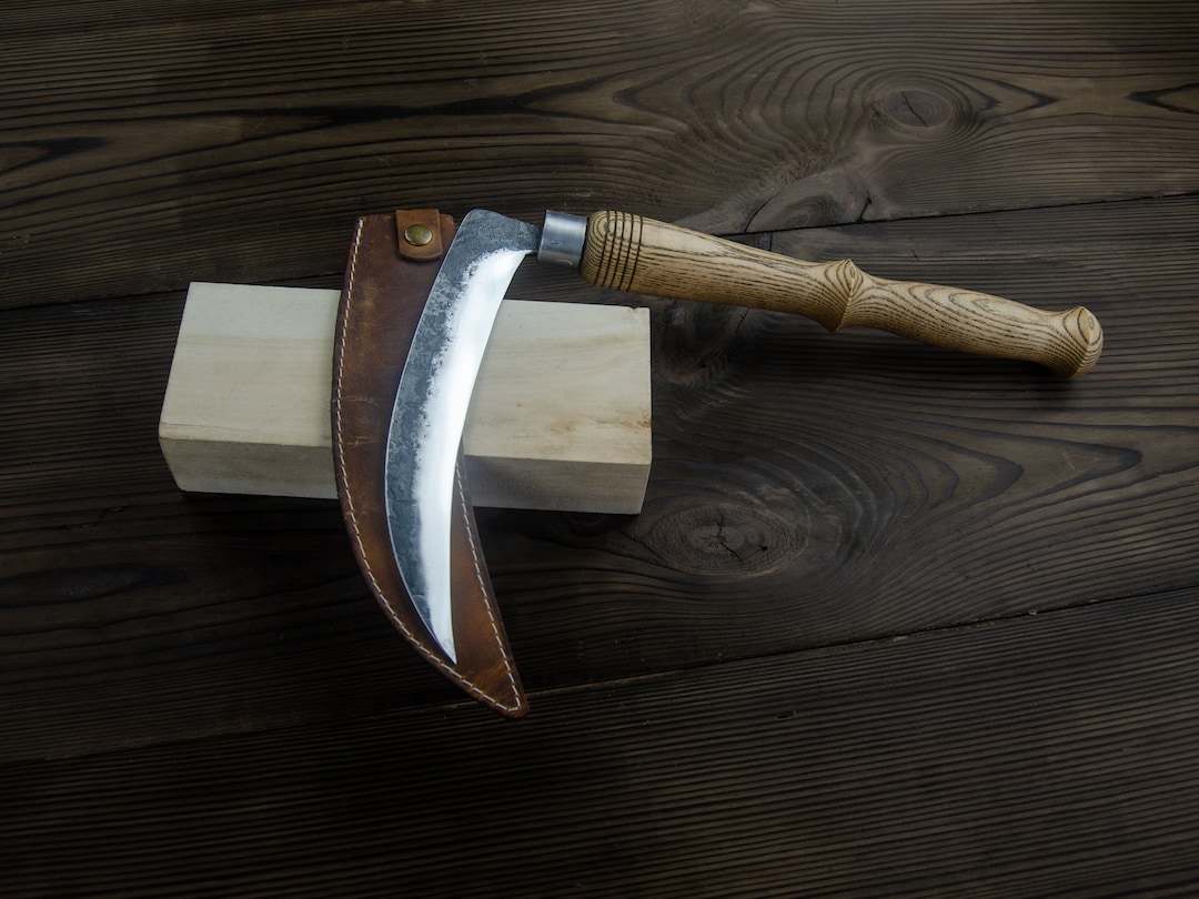 Hand Forged Scythe. Gardening Tools. Small Sickle. Herb Knives. Garden ...