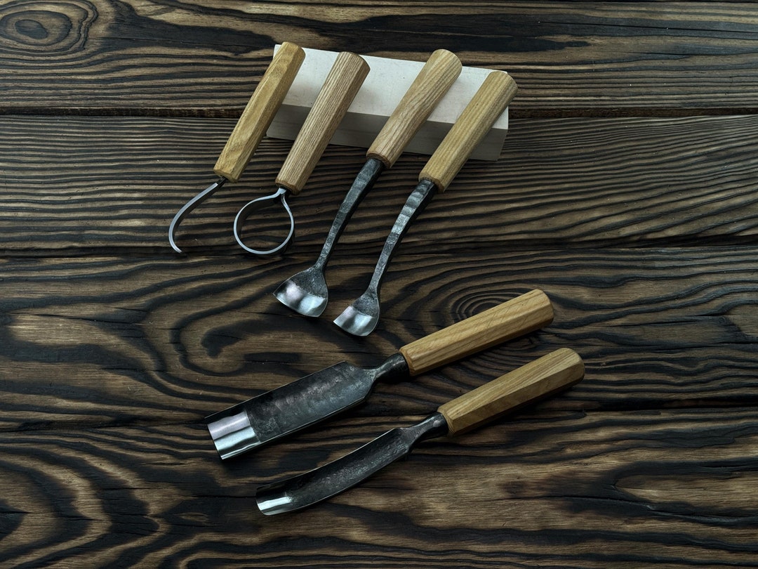 6-piece Bowl Carving Tool Set. Woodworking Tools. Hand-forged Carbon ...