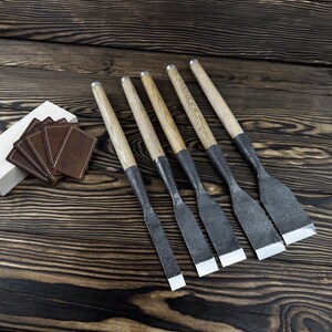 Hand-forged Slick Chisel Set 9 Pcs. Wood Carving Tools. 52100 Carbon ...