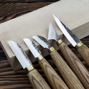 5-piece Wood Carving Knife Set. Detail Carving Knives. Carbon Steel ...
