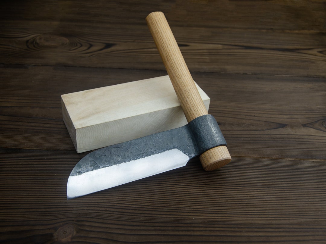 Small Splitting Froe. Woodworking Tool With a Wooden Handle. Perfect ...