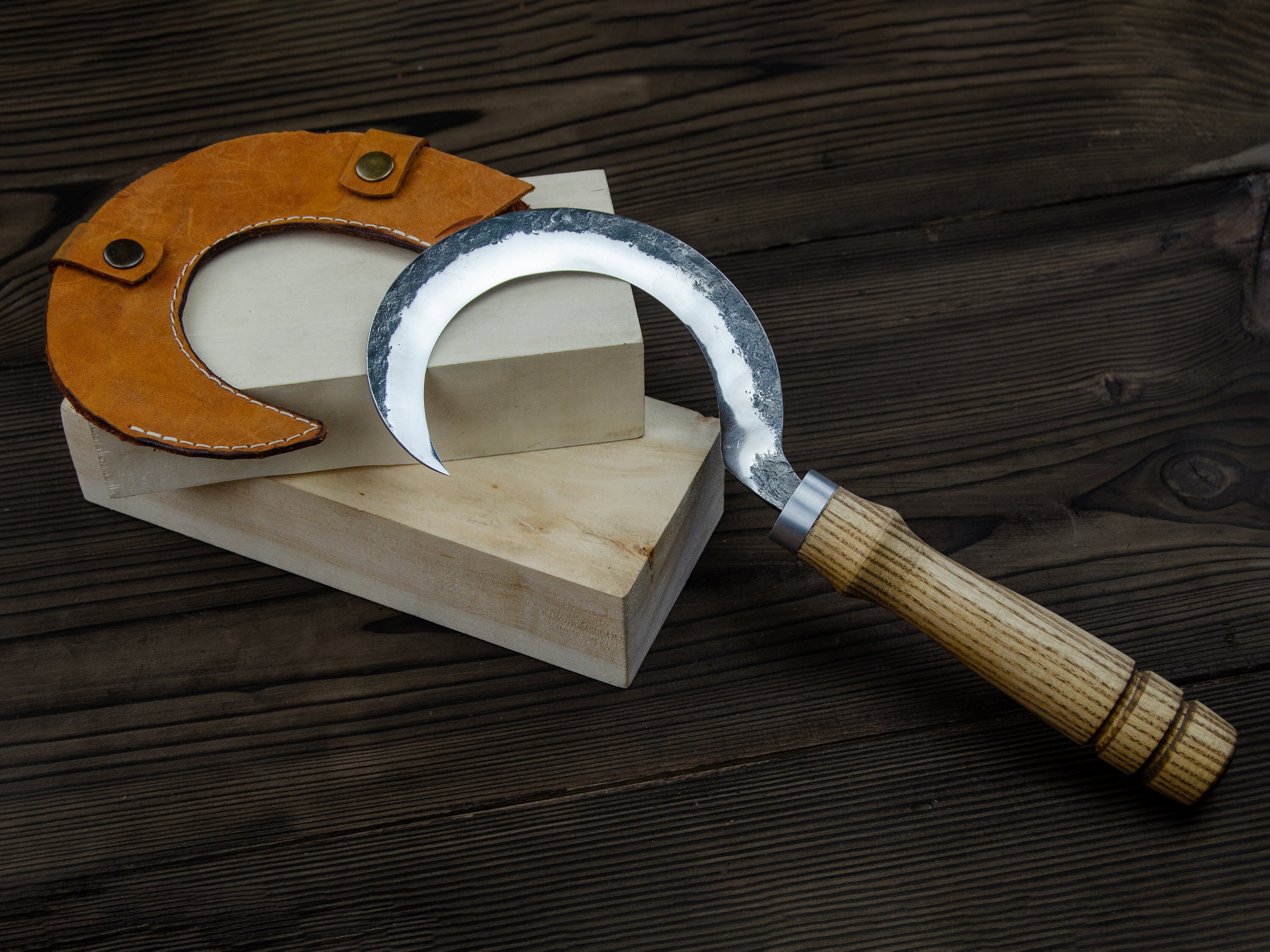 Hand Forged Small Sickle. Harvesting Crops. Clearing Overgrowth. Garden ...