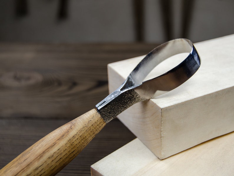 Hand Forged Spoon Carving Scorp Knife. Wood Carving Knife With Round ...