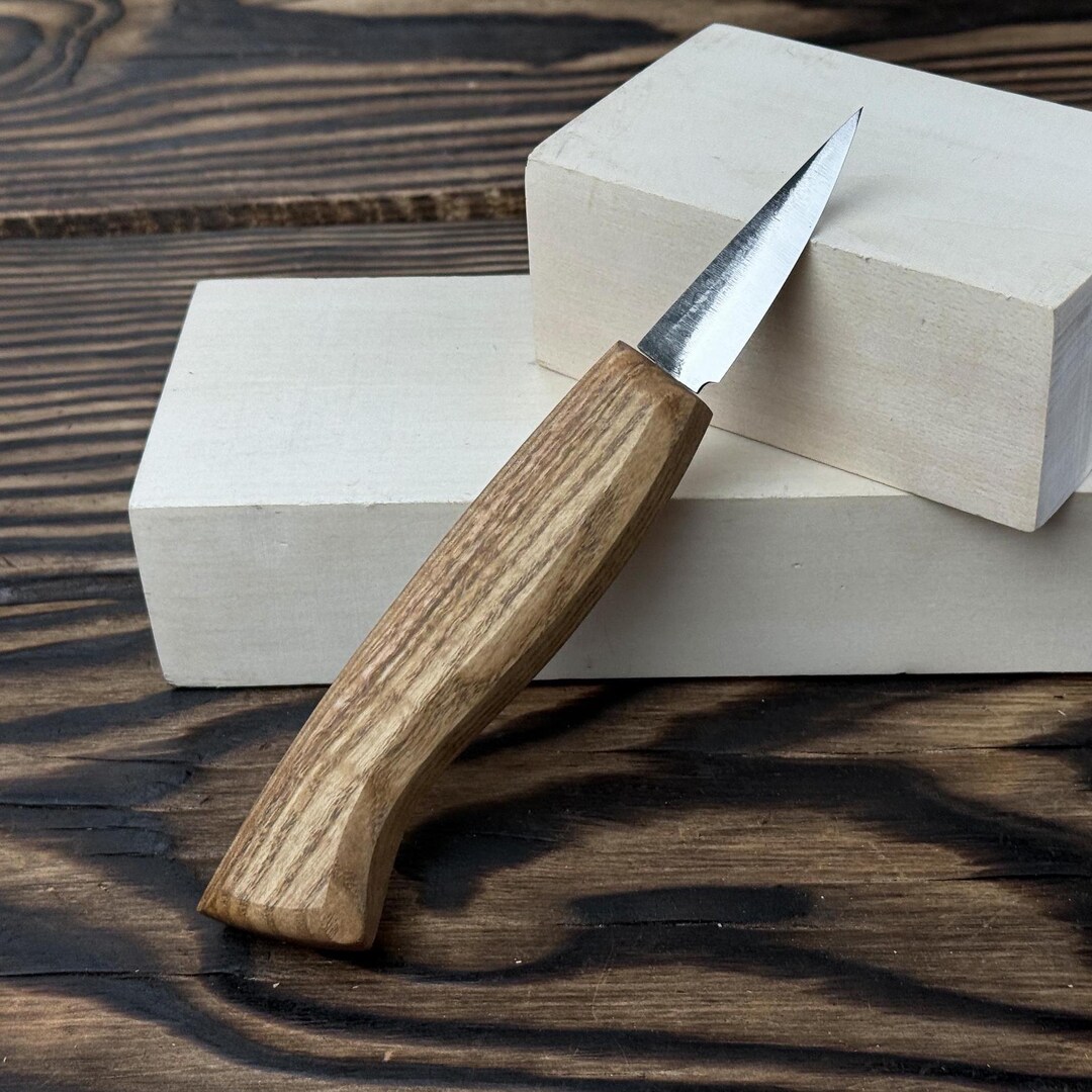 Hand Forged Sloyd Knife. Wood Carving Knife. Carbon Steel Blade ...