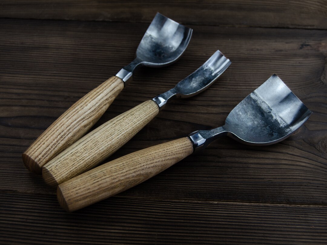 Hand Forged Bent Gouges. Spoon Carving Gouges. Wood Carving Tools. Bowl ...