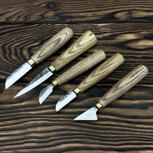 5-piece Wood Carving Knife Set. Detail Carving Knives. Carbon Steel ...