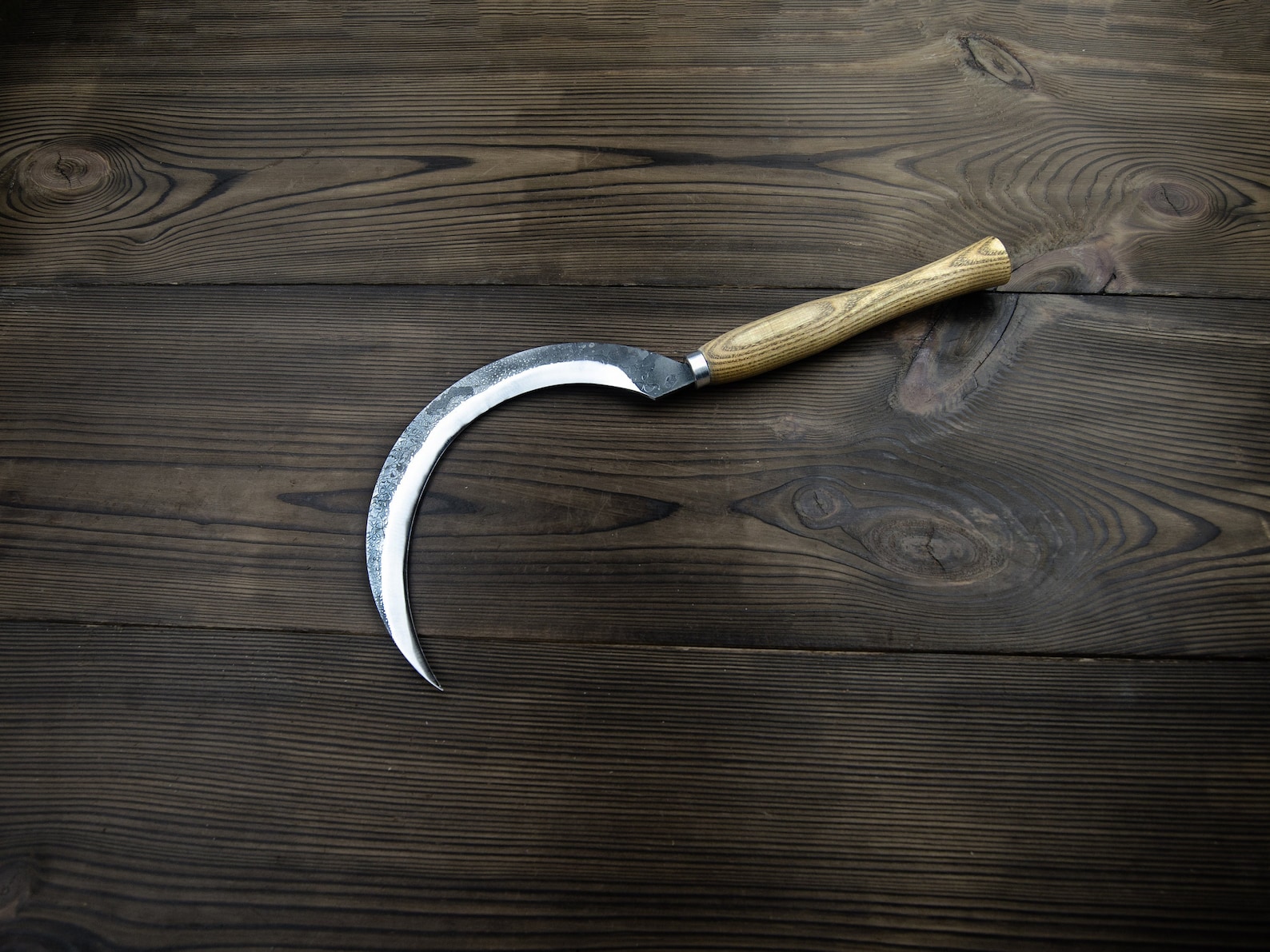 Large Sickle for Harvesting and Clearing Overgrowth. Hand Forged Garden ...