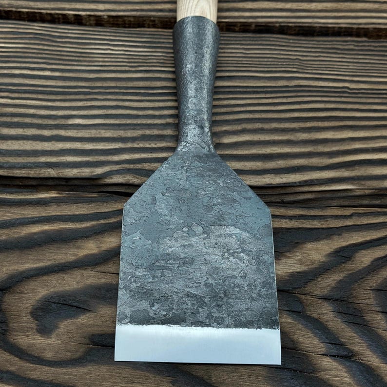 Hand-forged Large Slick Chisel. Woodworking Tool. Ash Wood Handle ...