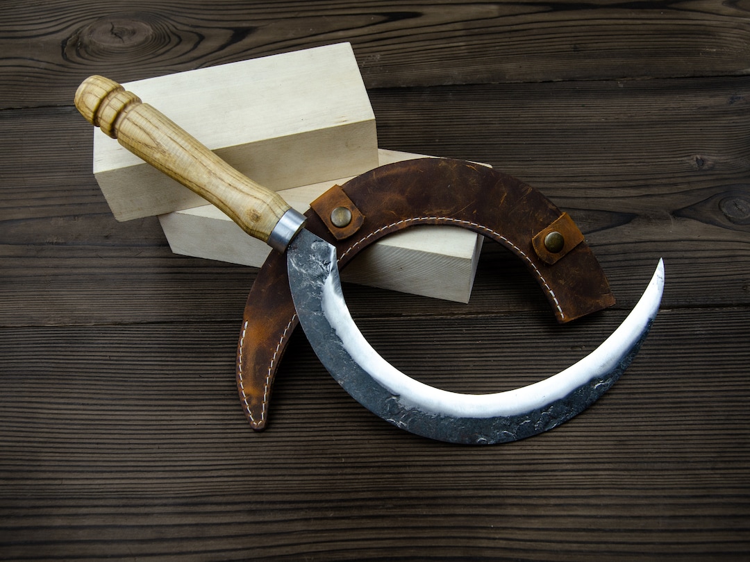 Forged Small Sickle for Harvesting Crops. Clearing Overgrowth. Garden ...