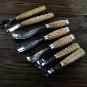 7-piece Wood Carving Tool Set. Spoons Bowls Carving Tools. Wood Carving ...