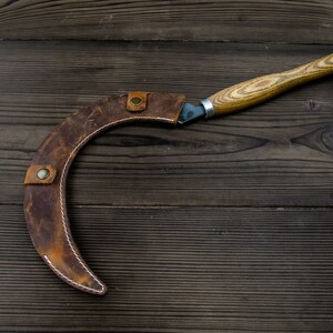Large Sickle for Harvesting and Clearing Overgrowth. Hand Forged Garden ...