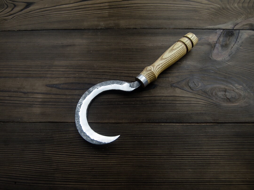 Hand Forged Small Sickle. Harvesting Crops. Clearing Overgrowth. Garden ...