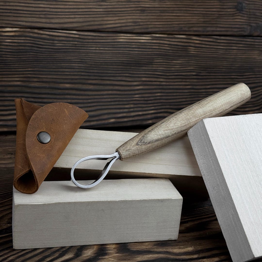 Hand Forged Spoon Carving Scorp Knife. Wood Carving Tool. Carbon Steel ...