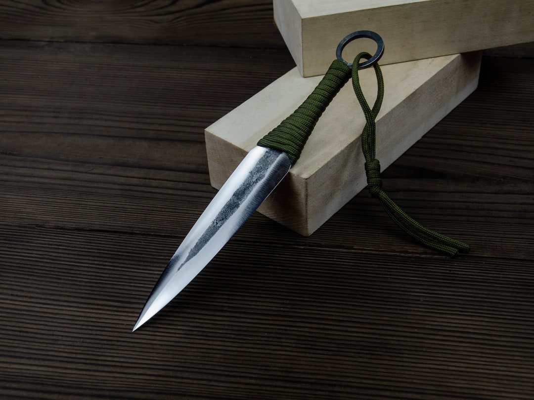 Hand Forged Throwing Knife. Sharp Knife for Camping. Ninja Kunai. Boot ...