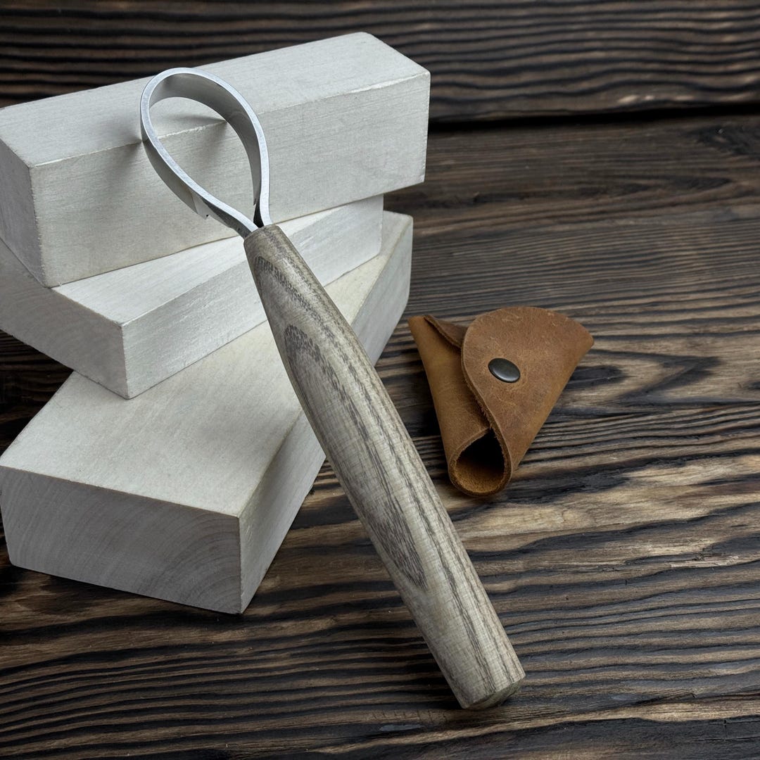 Hand Forged Spoon Carving Scorp Knife. Wood Carving Knife With Round ...