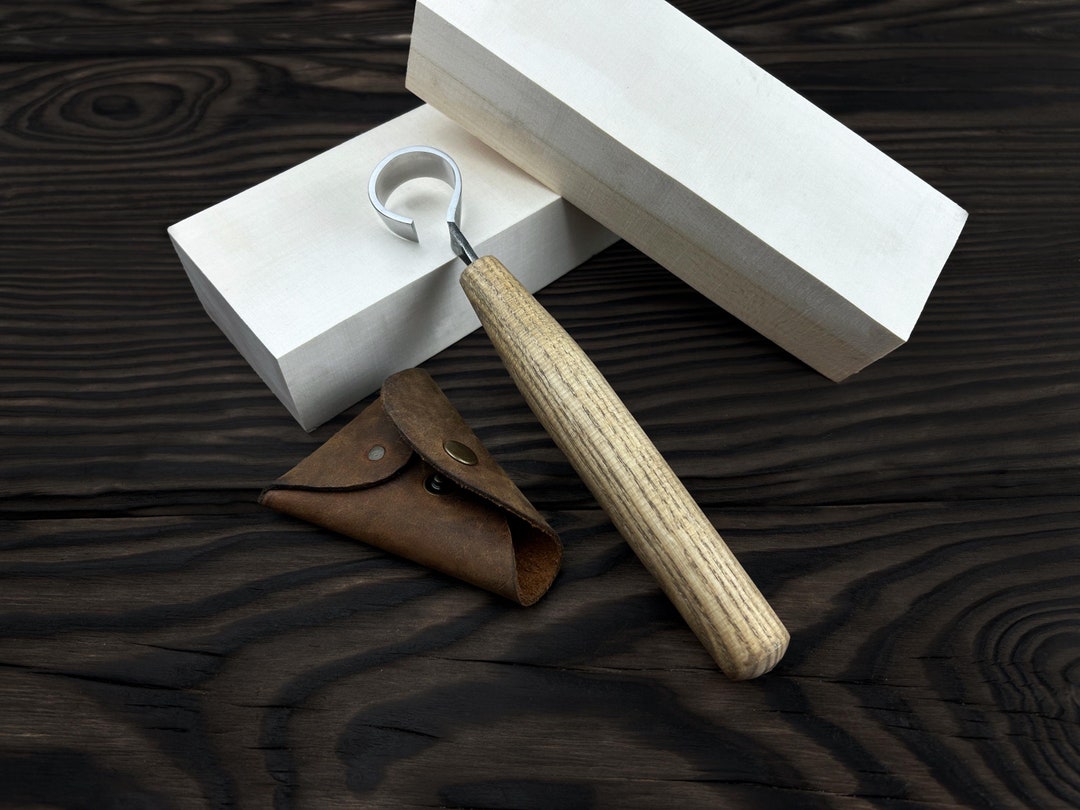 Hand-forged Spoon Carving Scorp Knife. Wood Carving Knife. Carbon Steel ...