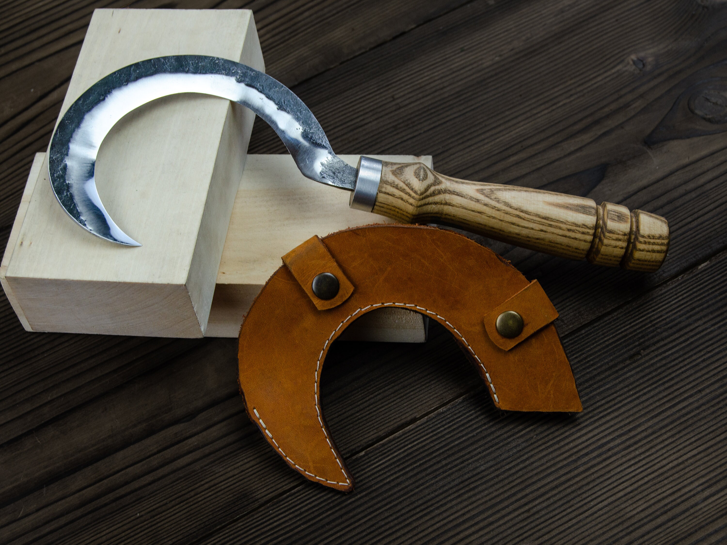 Hand Forged Small Sickle. Harvesting Crops. Clearing Overgrowth. Garden ...