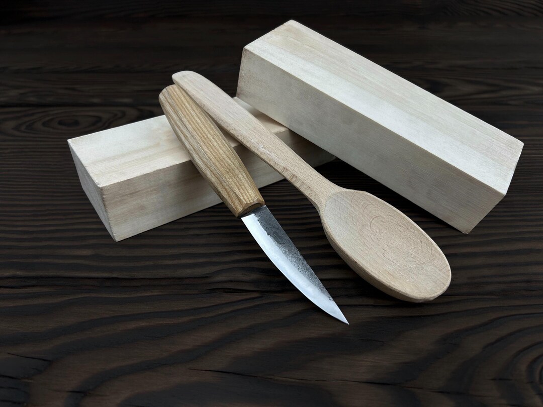 Hand-forged Sloyd Knife. Wood Carving Tool. Carbon Steel Blade ...