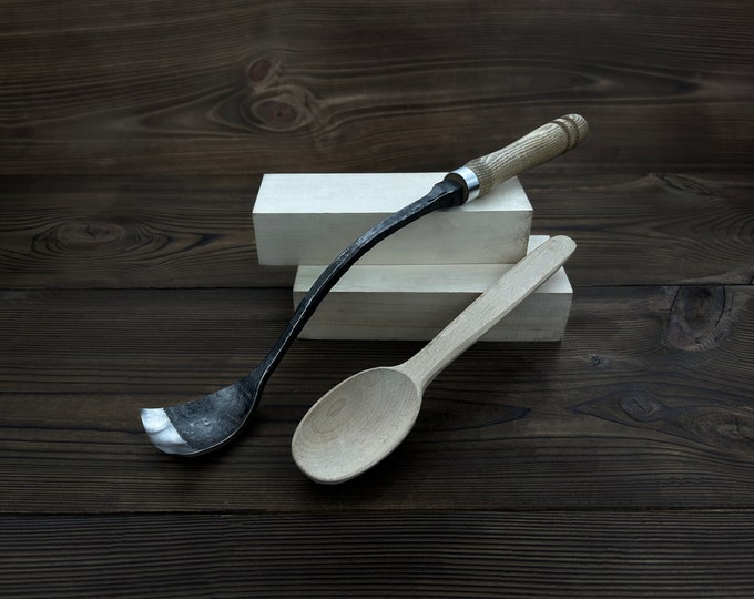 Forged Bent Gouge With a Long Neck. Wood Carving Tools. Large Bent ...