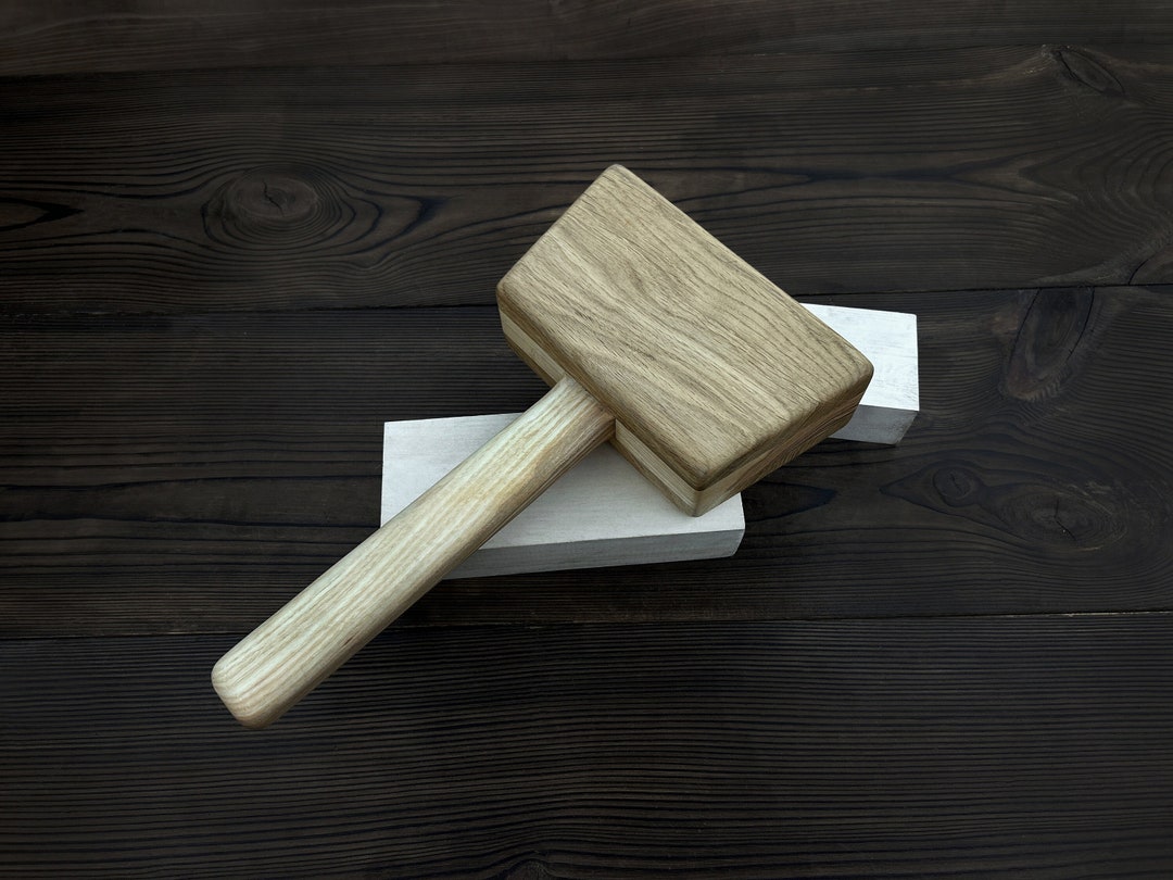 Big Wooden Mallet. Handmade Percussion Wooden Mallet. Wood Carving ...