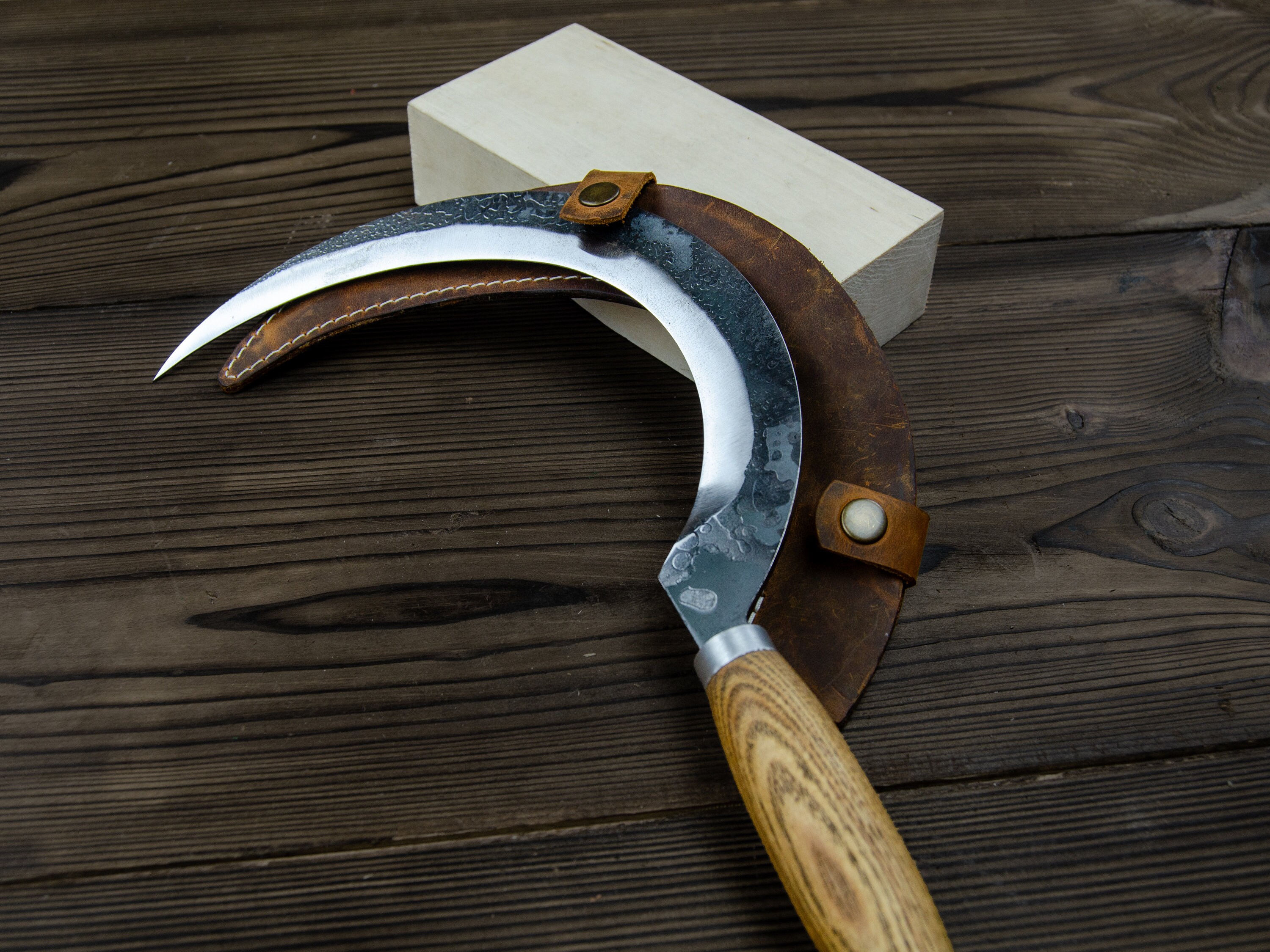 Large Sickle for Harvesting and Clearing Overgrowth. Hand Forged Garden ...