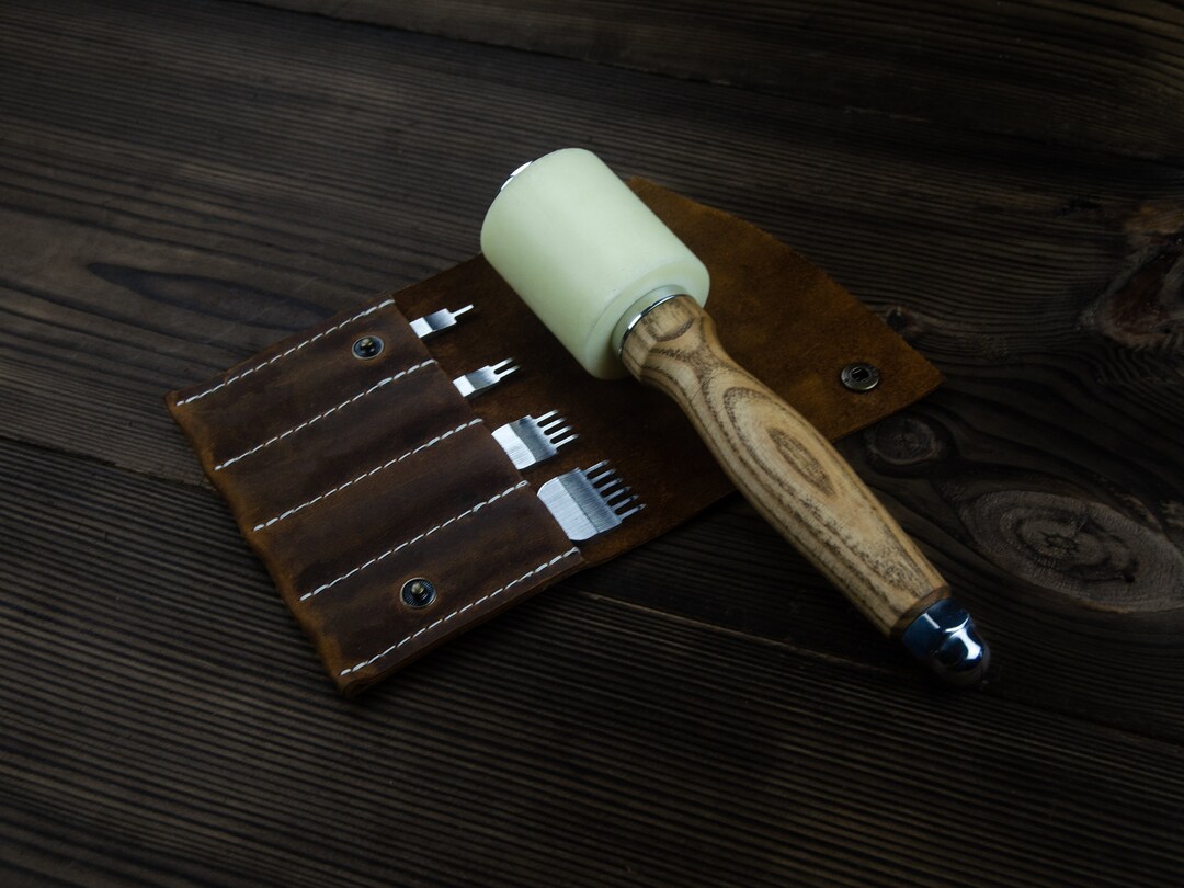 4-piece Leather Tools. Diamond Style Leather Pricking Iron Set, 1, 2, 3 ...