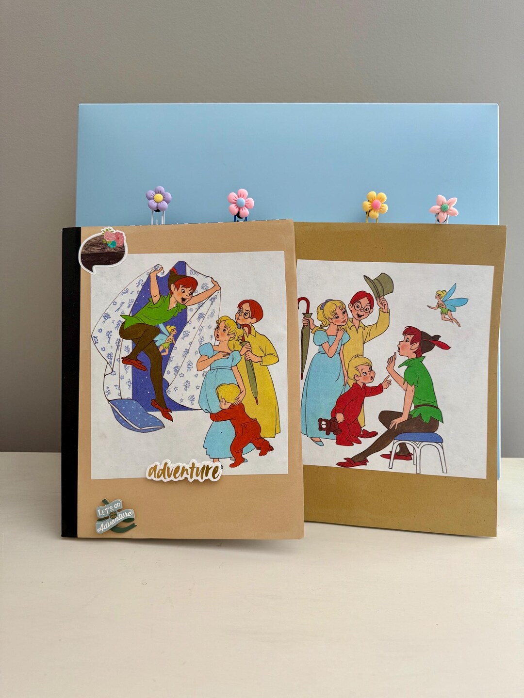 Peter Pan Notebook Set With Flower Paperclips - Etsy