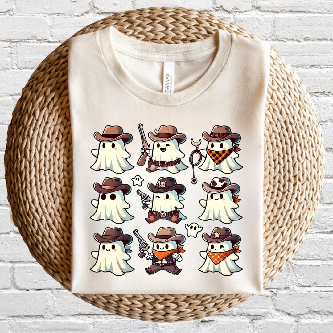 Cowboy Ghost Png Ghost Collage Svg PNG, Halloween Png Cute Western ...