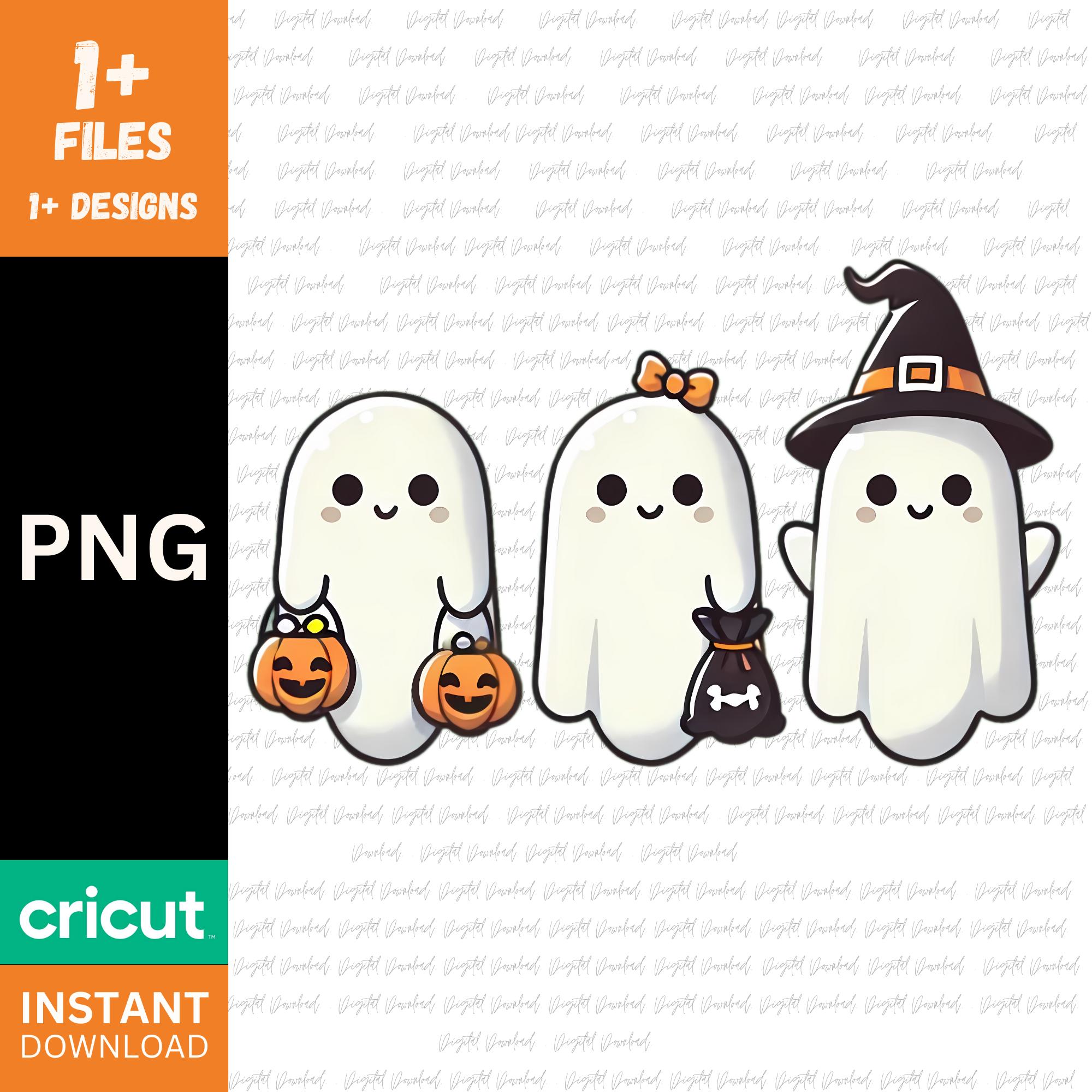 Ghost Png Ghost Collage Svg PNG, Halloween Png Cute Pink Reading Ghost ...