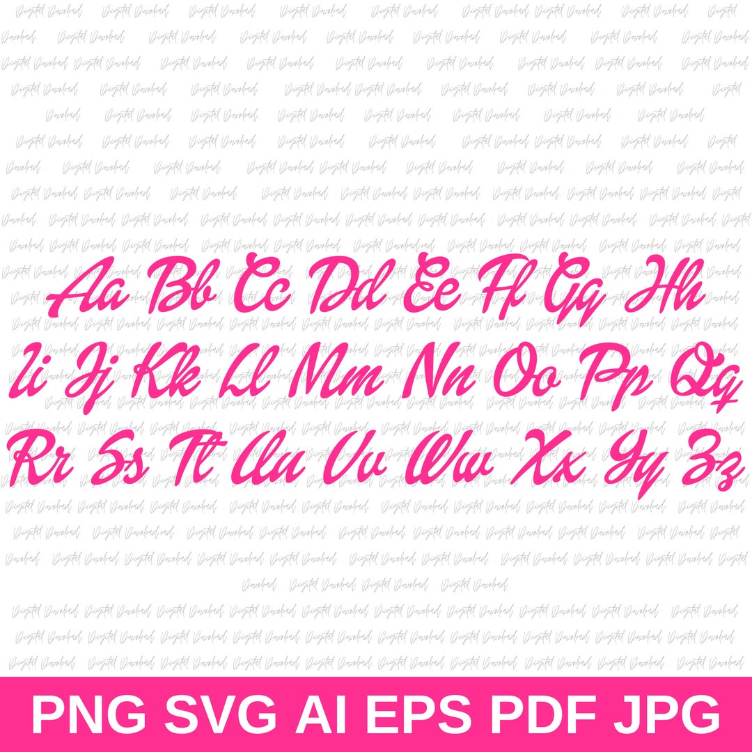 Dolly Font Bundle Digital Files: Pdf, Svg, Ai, Eps, Dxf Fashion Doll ...