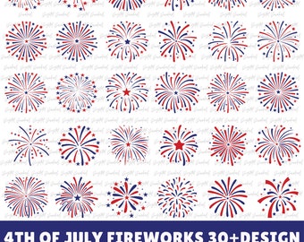 4th of July Svg Bundle Fireworks Svg & Png, 4th of July Fireworks, USA ...