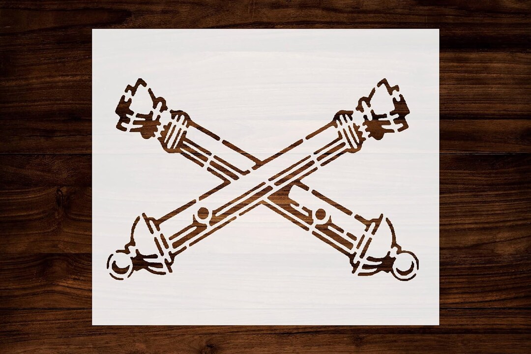 Cannons Plastic Stencil Reusable, Sturdy 11x8.5 Inches for Crafting and ...