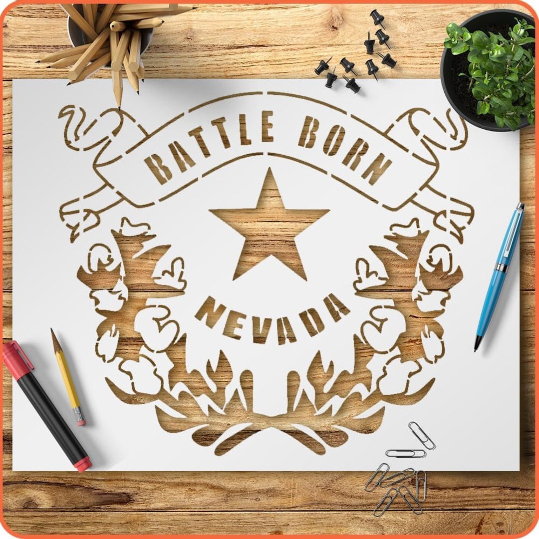 Battle State Flag Stencil 8.5 X 11 Inch Reusable Template for Walls ...