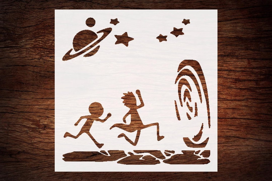 Galaxy Stars and Planet Stencil 5.5x5.5 Inch Clear, Sturdy, Reusable ...