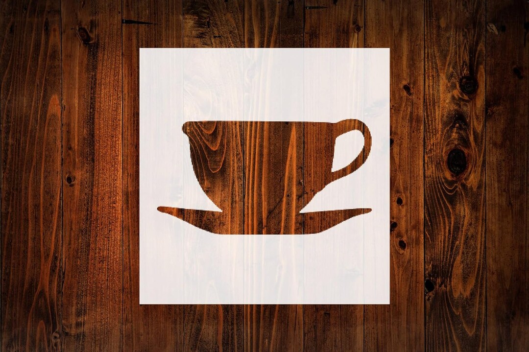 Tea Cup Stencil 4 Beautiful Design, Reusable Template for Painting ...