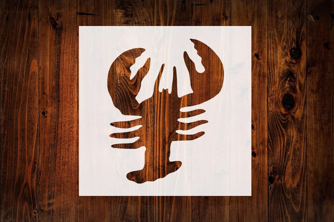 Crawfish Style Design Stencil, 4-inch, Reusable Mylar Cutout for Art ...