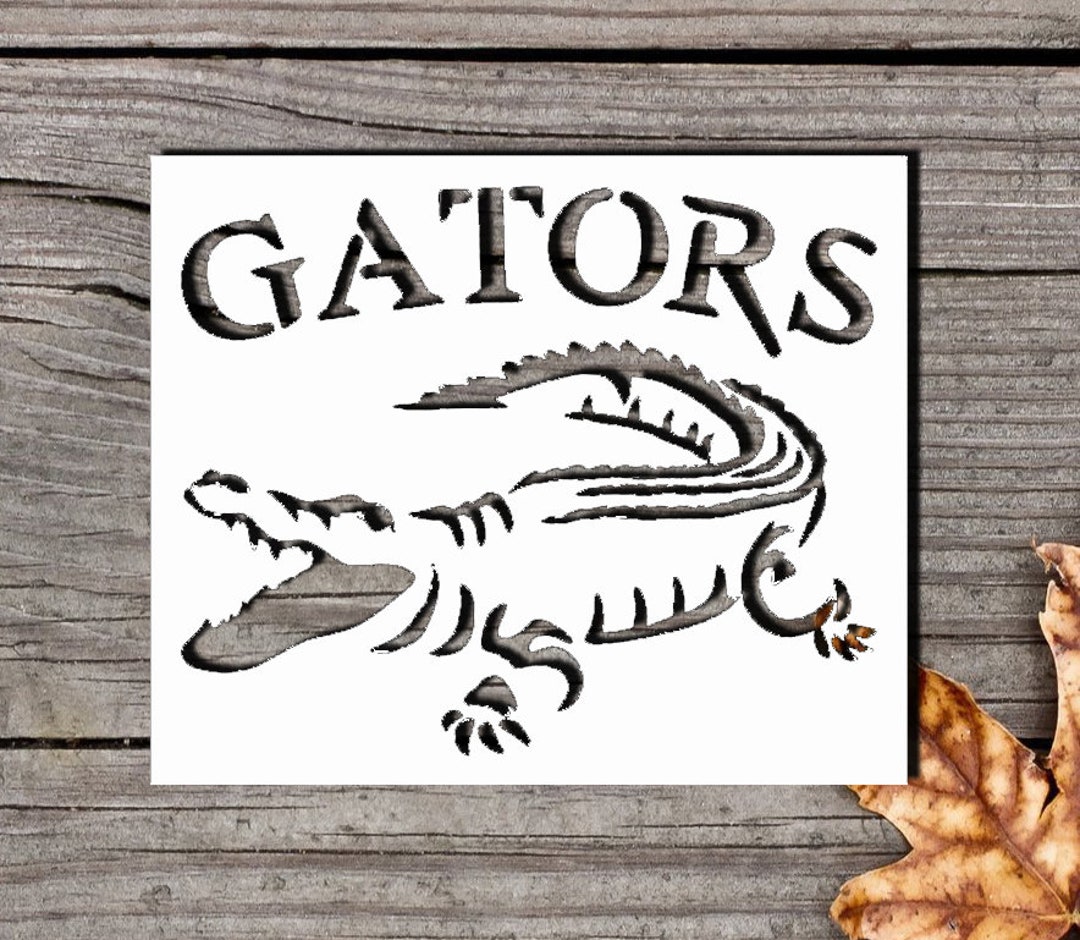 Plastic Stencil Alligator Design 6x5 Perfect for Drawing and Art ...
