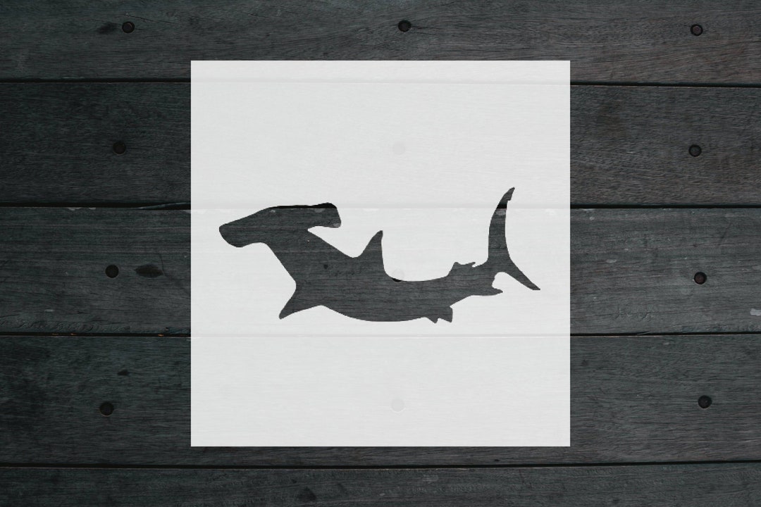Hammerhead Shark Stencil Reusable Mylar 4-inch for DIY Crafts and ...