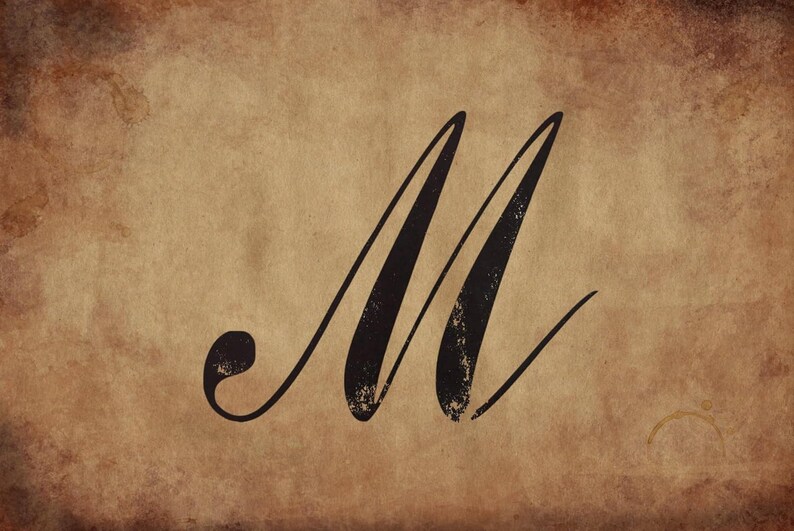 Reusable Large Script Cursive Letter M Stencil 11 X 8 5 Custom Elegant Design For Personalized