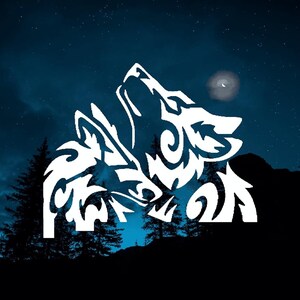 Twin Wolves Plastic Stencil Majestic Wildlife DIY Craft Template 5 X 6 ...