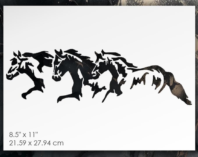 Running Horse Custom Stencil Multiple Sizes Fast Free Shipping 256 - Etsy