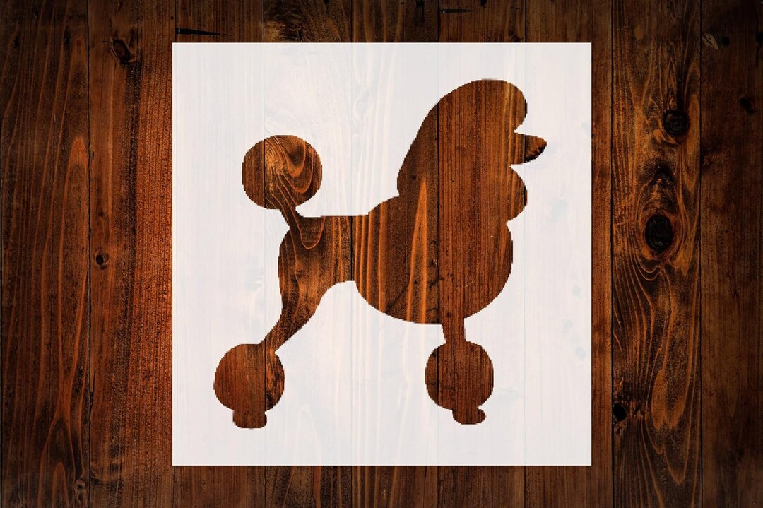 Poodle Design Stencil, 4-inch, Beautiful for Painting Crafts and Decor ...