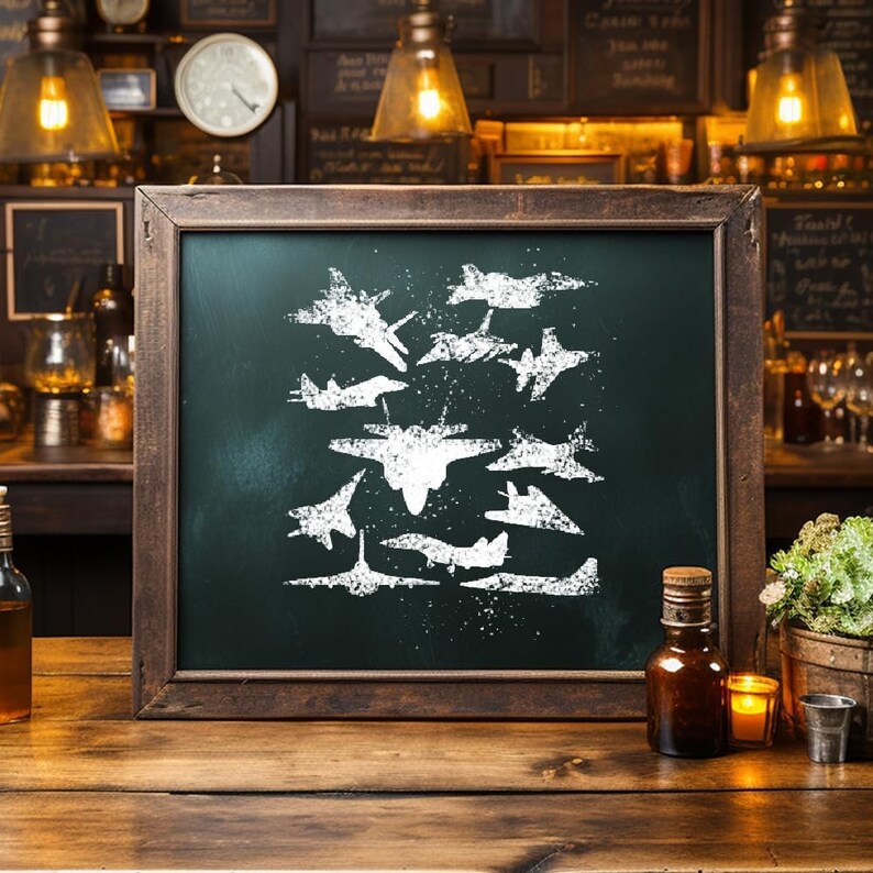 Airforce Fighter Jets Airplanes Stencil Reusable 8.5x11 Inches for ...