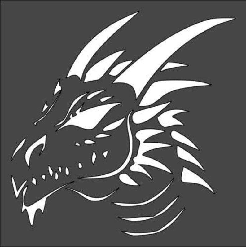 Dragon Plastic Stencil Mythical Creature Crafting Tool Reusable Stencil ...