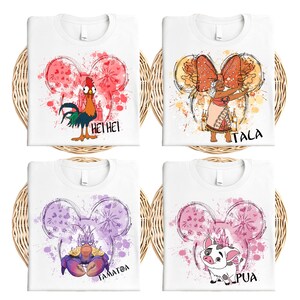Disney Princess Moana Characters Shirt, Disneyland Minnie Mickey Moana ...
