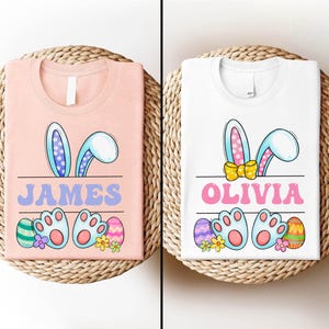 Happy Easter Custom Shirt, Cute Bunny Toddler T-shirt, Easter Family ...
